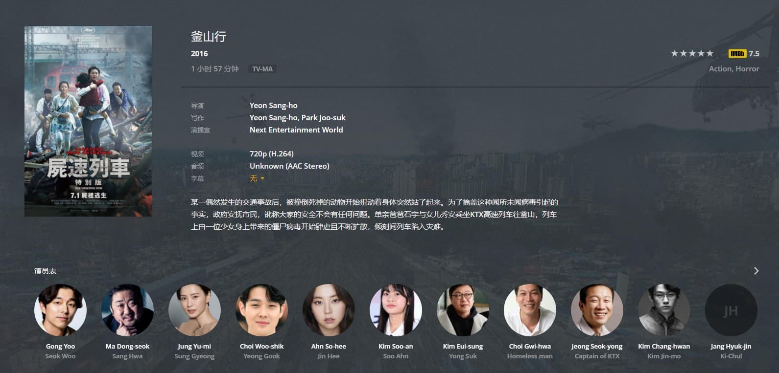 看了部电影–釜山行 – Joynaruto